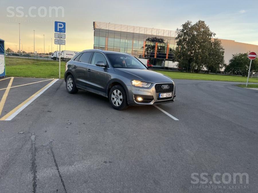 Grey Audi Q3 2012 in Riga, with an engine capacity of 2.00 L and mileage of 244 thousand km for 9950 €, photo 1 on AUTOMOTO.COM.LV