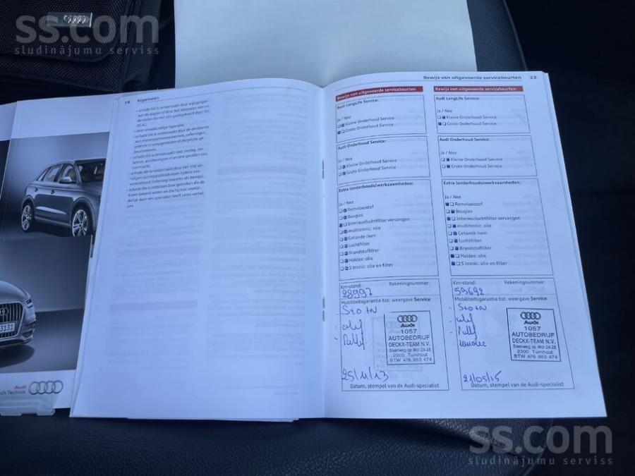 Grey Audi Q3 2012 in Ogre, with an engine capacity of 2.00 L and mileage of 178 thousand km for 11970 €, photo 26 on AUTOMOTO.COM.LV