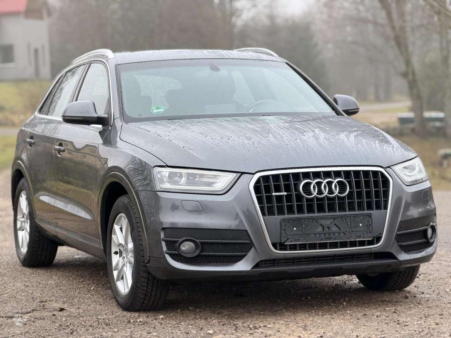 Grey Audi Q3 2013 in Utena, with an engine capacity of 1.97 L and mileage of 266 thousand km for 10990 €, photo 5 on AUTOMOTO.COM.LV