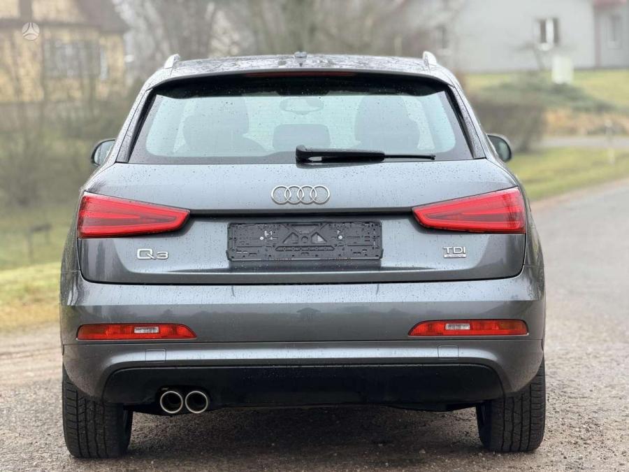 Grey Audi Q3 2013 in Utena, with an engine capacity of 1.97 L and mileage of 266 thousand km for 10990 €, photo 9 on AUTOMOTO.COM.LV