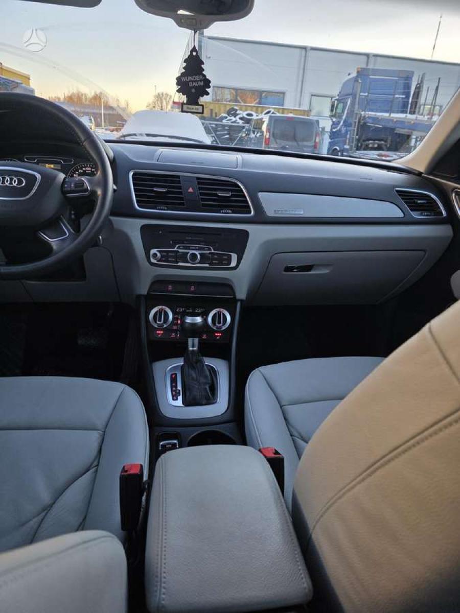 Grey Audi Q3 2013 in Ukmerge, with an engine capacity of 1.97 L and mileage of 285 thousand km for 10250 €, photo 17 on AUTOMOTO.COM.LV