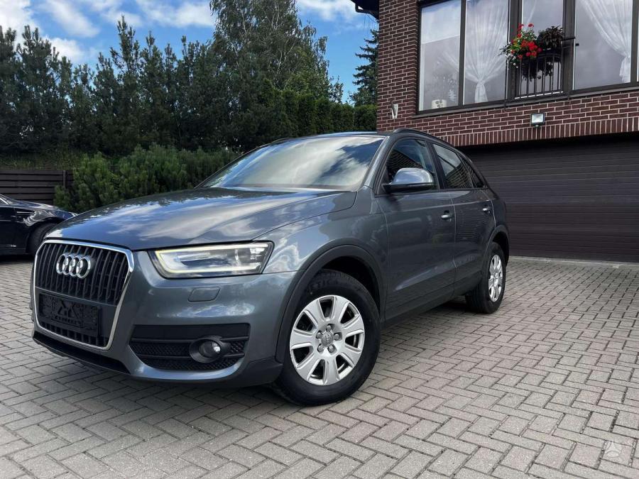 Grey Audi Q3 2013 in Ukmerge, with an engine capacity of 1.97 L and mileage of 298 thousand km for 9150 €, photo 1 on AUTOMOTO.COM.LV