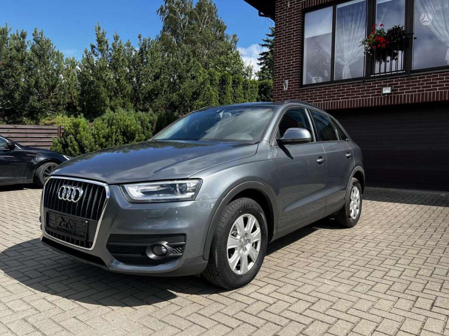 Grey Audi Q3 2013 in Ukmerge, with an engine capacity of 1.97 L and mileage of 298 thousand km for 9150 €, photo 3 on AUTOMOTO.COM.LV