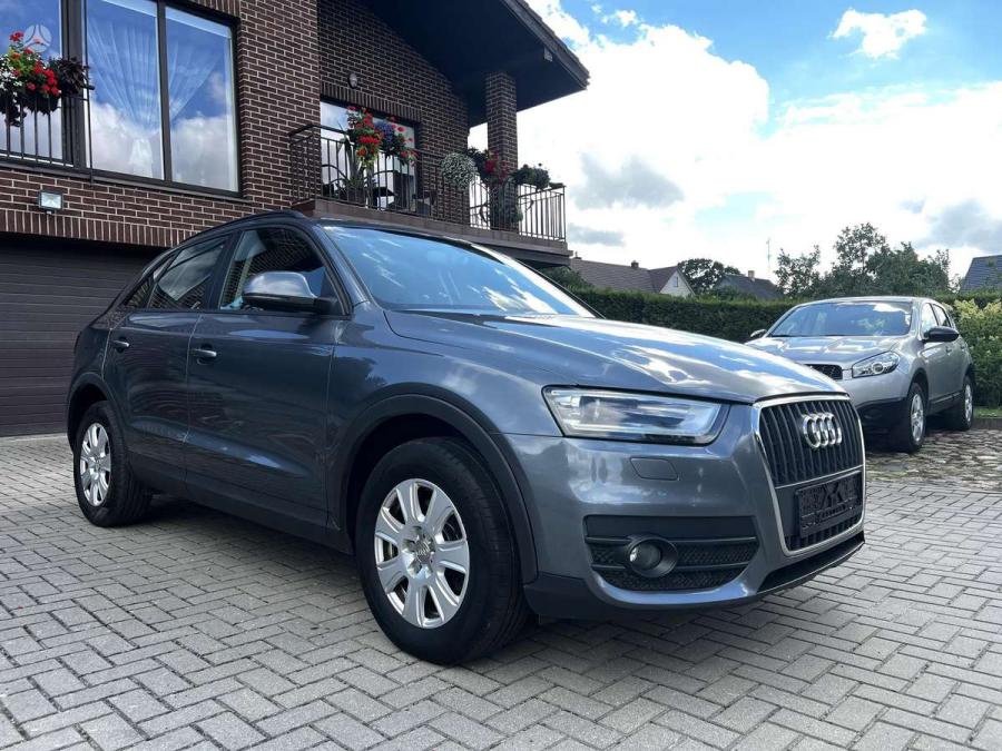 Grey Audi Q3 2013 in Ukmerge, with an engine capacity of 1.97 L and mileage of 298 thousand km for 9150 €, photo 5 on AUTOMOTO.COM.LV