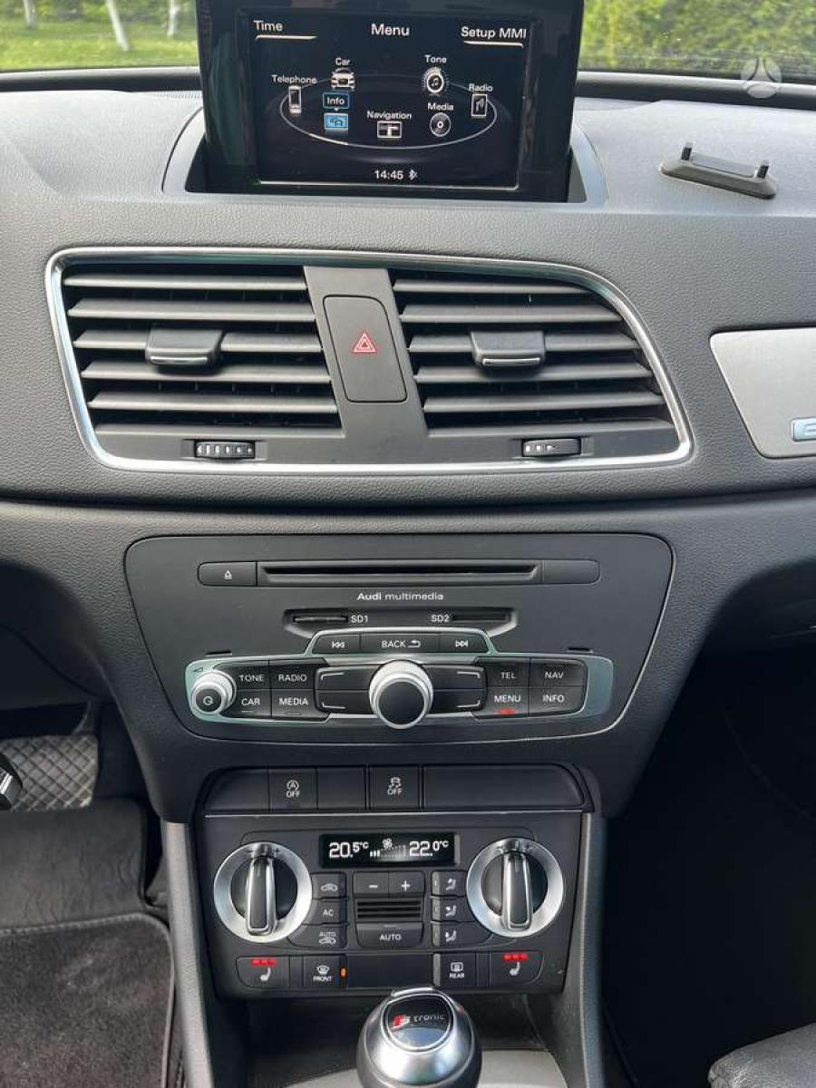 Grey Audi Q3 2013 in Ukmerge, with an engine capacity of 1.97 L and mileage of 298 thousand km for 9150 €, photo 19 on AUTOMOTO.COM.LV