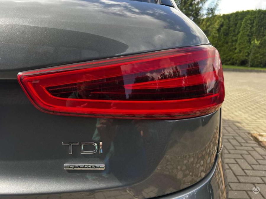 Grey Audi Q3 2013 in Ukmerge, with an engine capacity of 1.97 L and mileage of 298 thousand km for 9150 €, photo 27 on AUTOMOTO.COM.LV