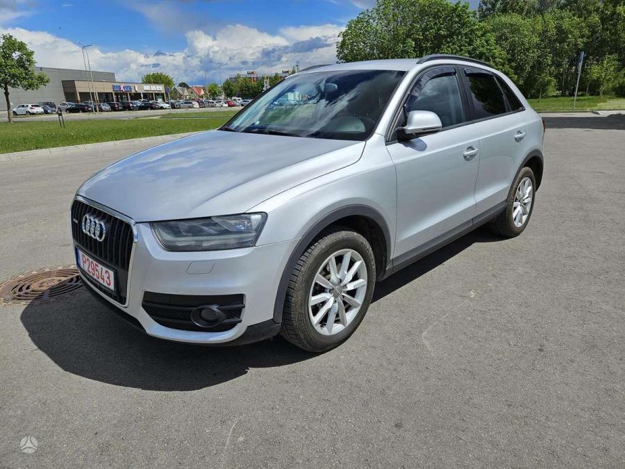 Grey Audi Q3 2013 in Panevezys, with an engine capacity of 1.97 L and mileage of 241 thousand km for 8550 €, photo 1 on AUTOMOTO.COM.LV