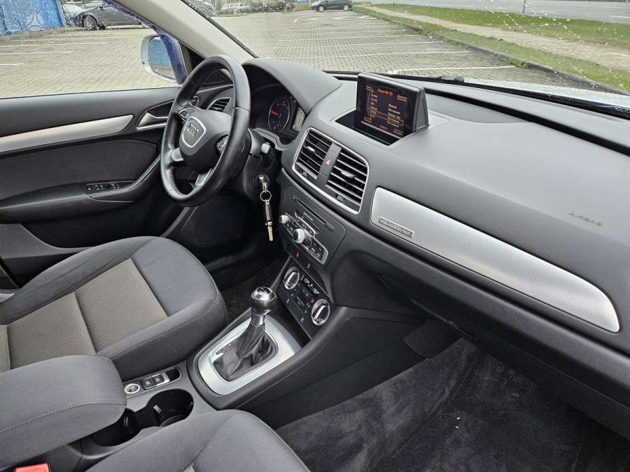 Grey Audi Q3 2013 in Panevezys, with an engine capacity of 1.97 L and mileage of 241 thousand km for 8550 €, photo 9 on AUTOMOTO.COM.LV