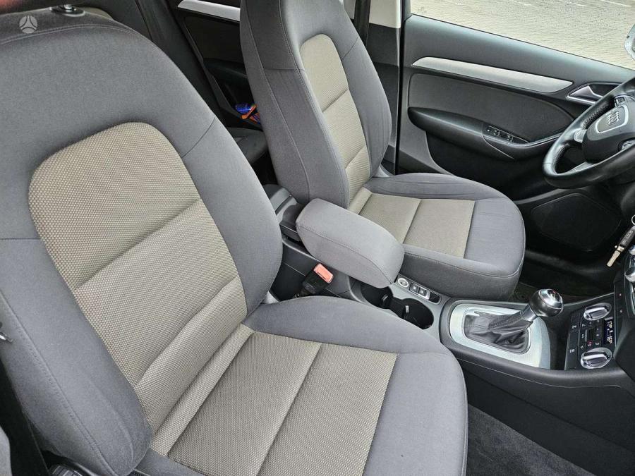 Grey Audi Q3 2013 in Panevezys, with an engine capacity of 1.97 L and mileage of 241 thousand km for 8550 €, photo 10 on AUTOMOTO.COM.LV