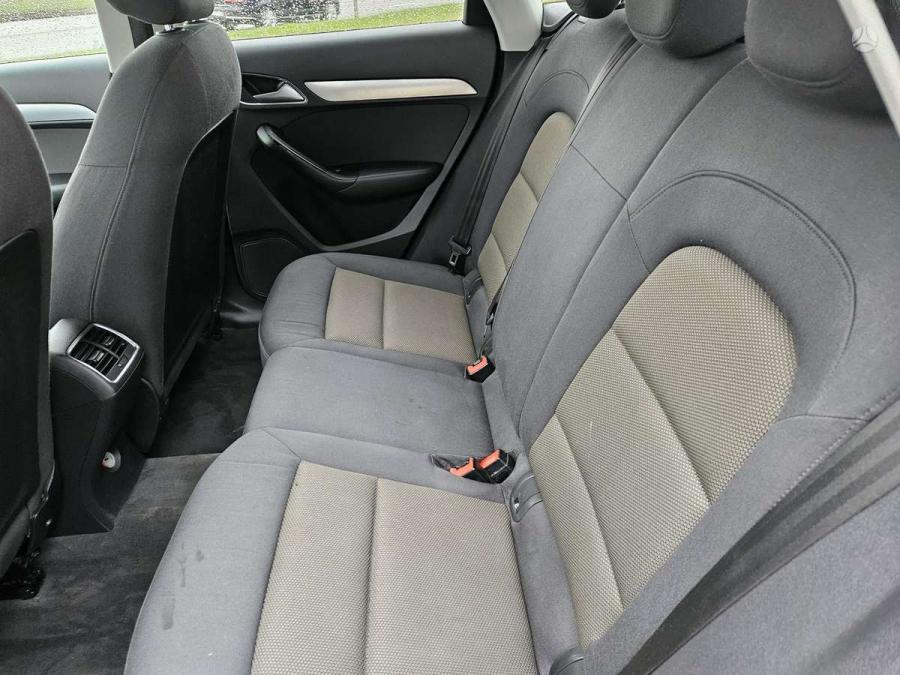 Grey Audi Q3 2013 in Panevezys, with an engine capacity of 1.97 L and mileage of 241 thousand km for 8550 €, photo 12 on AUTOMOTO.COM.LV