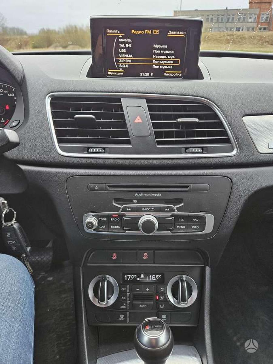 Grey Audi Q3 2013 in Panevezys, with an engine capacity of 1.97 L and mileage of 241 thousand km for 8550 €, photo 17 on AUTOMOTO.COM.LV