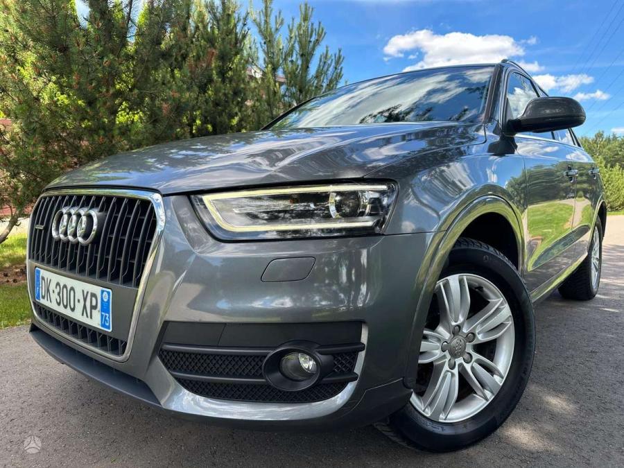 Grey Audi Q3 2014 in Vilnius, with an engine capacity of 1.97 L and mileage of 261 thousand km for 10900 €, photo 1 on AUTOMOTO.COM.LV