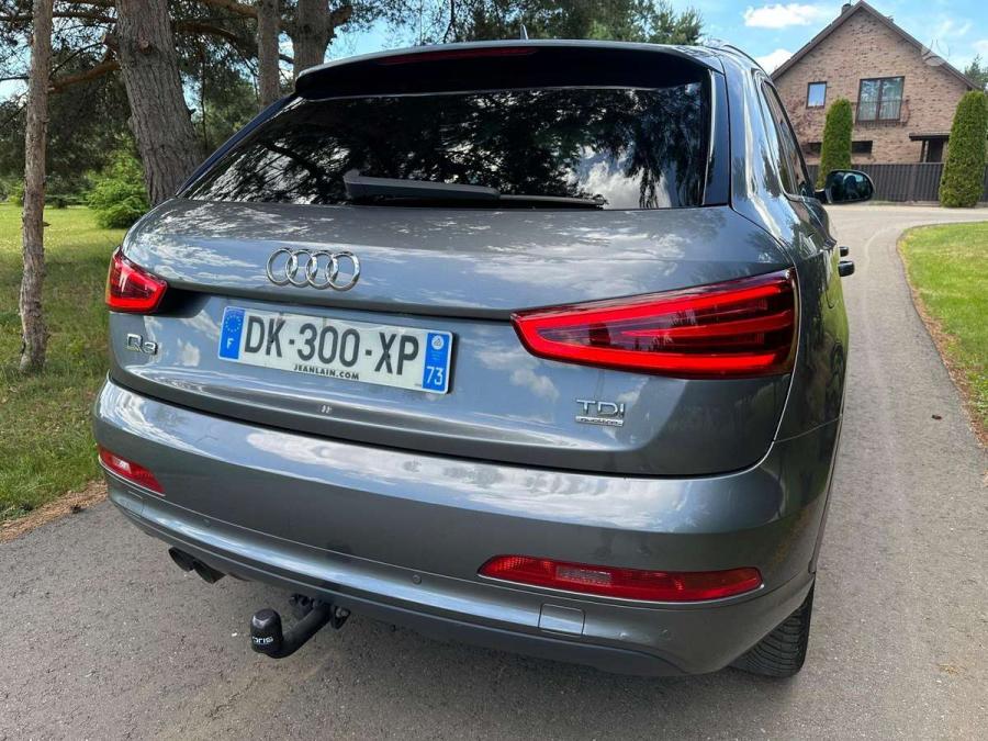 Grey Audi Q3 2014 in Vilnius, with an engine capacity of 1.97 L and mileage of 261 thousand km for 10900 €, photo 8 on AUTOMOTO.COM.LV