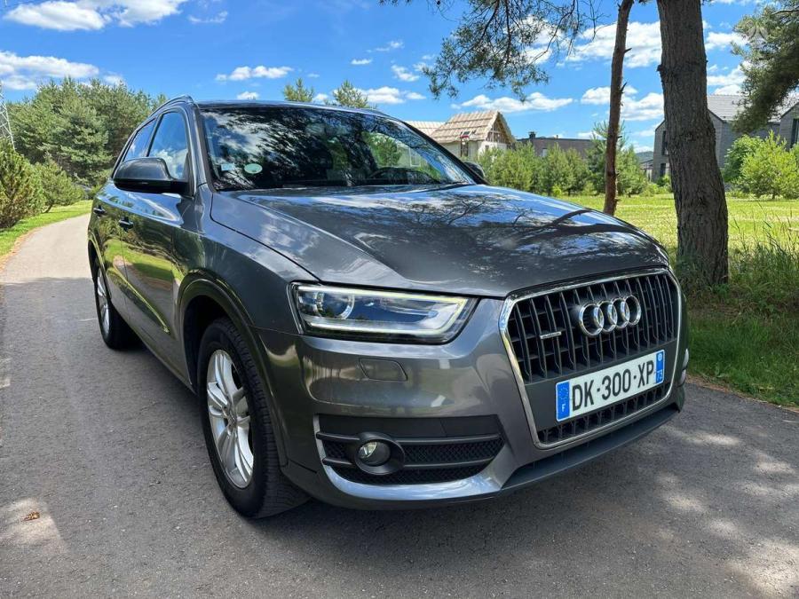 Grey Audi Q3 2014 in Vilnius, with an engine capacity of 1.97 L and mileage of 261 thousand km for 10900 €, photo 11 on AUTOMOTO.COM.LV