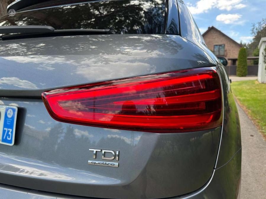 Grey Audi Q3 2014 in Vilnius, with an engine capacity of 1.97 L and mileage of 261 thousand km for 10900 €, photo 15 on AUTOMOTO.COM.LV
