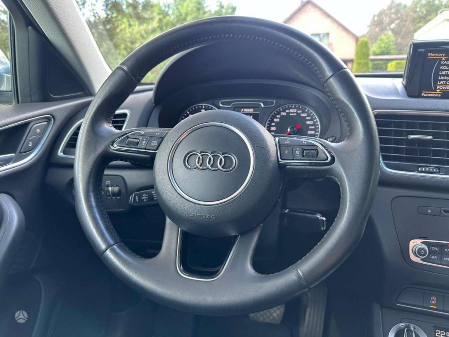 Grey Audi Q3 2014 in Vilnius, with an engine capacity of 1.97 L and mileage of 261 thousand km for 10900 €, photo 18 on AUTOMOTO.COM.LV