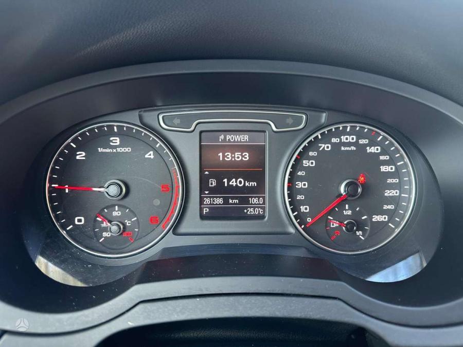 Grey Audi Q3 2014 in Vilnius, with an engine capacity of 1.97 L and mileage of 261 thousand km for 10900 €, photo 42 on AUTOMOTO.COM.LV