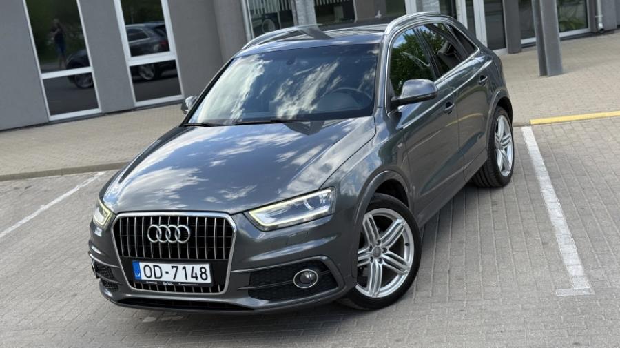 Pelēks Audi Q3 2014 Rīga, ar dzinēja tilpumu 2.00 L un nobraukumu 187 tūkst. km par 13950 €, foto 1 vietnē AUTOMOTO.COM.LV
