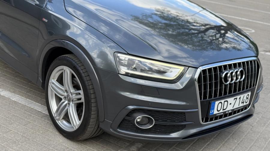 Pelēks Audi Q3 2014 Rīga, ar dzinēja tilpumu 2.00 L un nobraukumu 187 tūkst. km par 13950 €, foto 24 vietnē AUTOMOTO.COM.LV