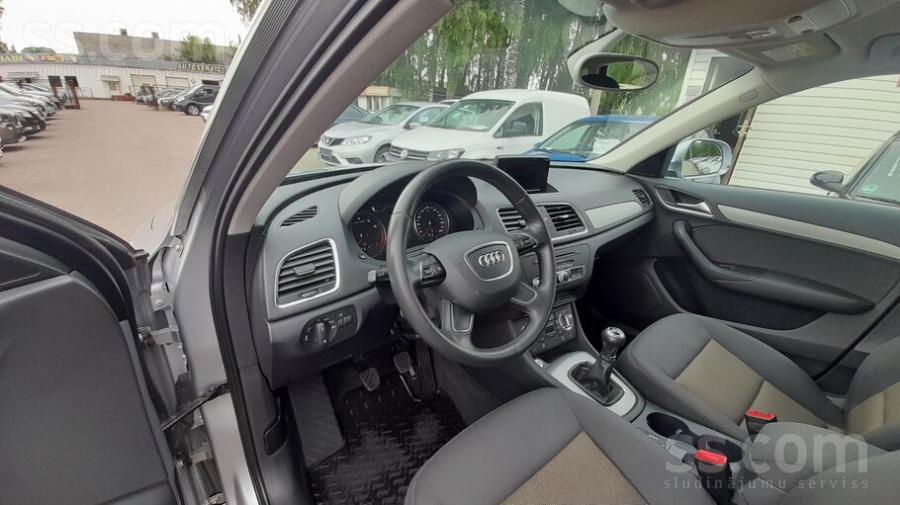 Pelēks Audi Q3 2014 Rīga, ar dzinēja tilpumu 1.40 L un nobraukumu 276 tūkst. km par 8500 €, foto 16 vietnē AUTOMOTO.COM.LV