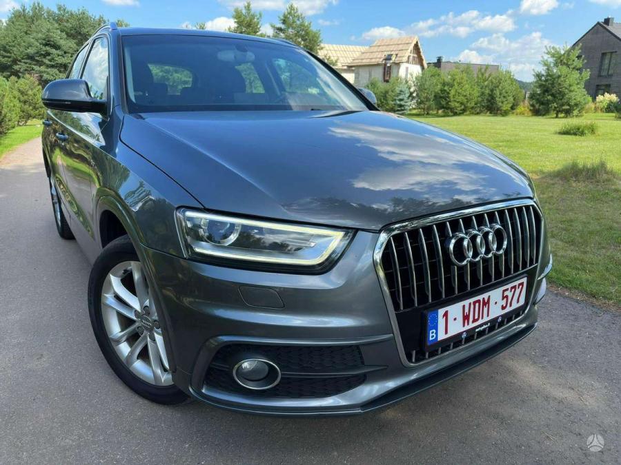 Grey Audi Q3 2014 in Vilnius, with an engine capacity of 1.97 L and mileage of 300 thousand km for 10700 €, photo 13 on AUTOMOTO.COM.LV