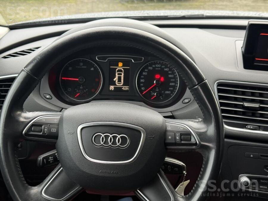 Grey Audi Q3 2015 in Talsi, with an engine capacity of 2.00 L and mileage of 195 thousand km for 13970 €, photo 11 on AUTOMOTO.COM.LV