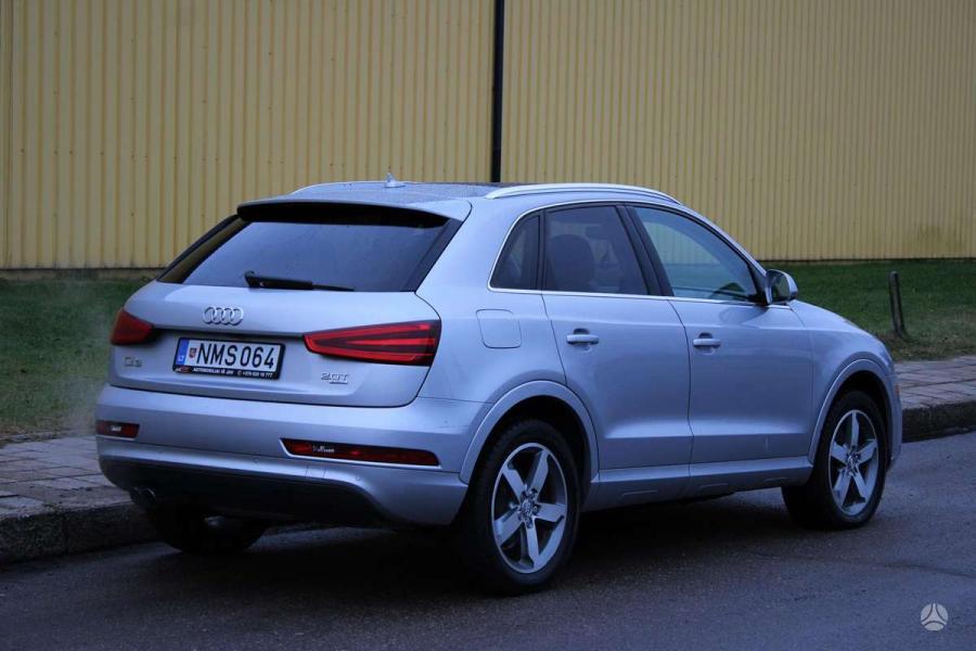 Grey Audi Q3 2015 in Vilnius, with an engine capacity of 1.98 L and mileage of 262 thousand km for 10900 €, photo 6 on AUTOMOTO.COM.LV