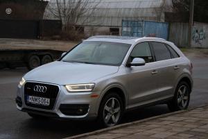 Pelēks Audi Q3 2015 Viļņa, ar dzinēja tilpumu 1.98 L un nobraukumu 262 tūkst. km par 10400 €, foto  vietnē AUTOMOTO.COM.LV