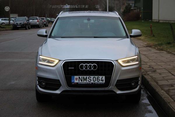 Grey Audi Q3 2015 in Vilnius, with an engine capacity of 1.98 L and mileage of 262 thousand km for 10400 €, photo 8 on AUTOMOTO.COM.LV
