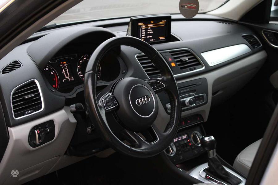 Pelēks Audi Q3 2015 Viļņa, ar dzinēja tilpumu 1.98 L un nobraukumu 262 tūkst. km par 10400 €, foto 19 vietnē AUTOMOTO.COM.LV
