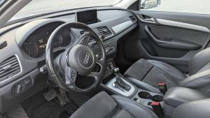 Grey Audi Q3 2015 in Kaunas, with an engine capacity of 1.97 L and mileage of 258 thousand km for 10700 €, photo 8 on AUTOMOTO.COM.LV