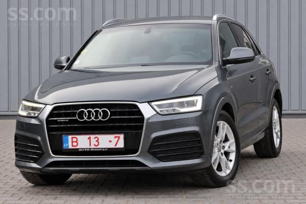 Grey Audi Q3 2015 in Tukums, with an engine capacity of 2.00 L and mileage of 246 thousand km for 13900 €, photo 3 on AUTOMOTO.COM.LV