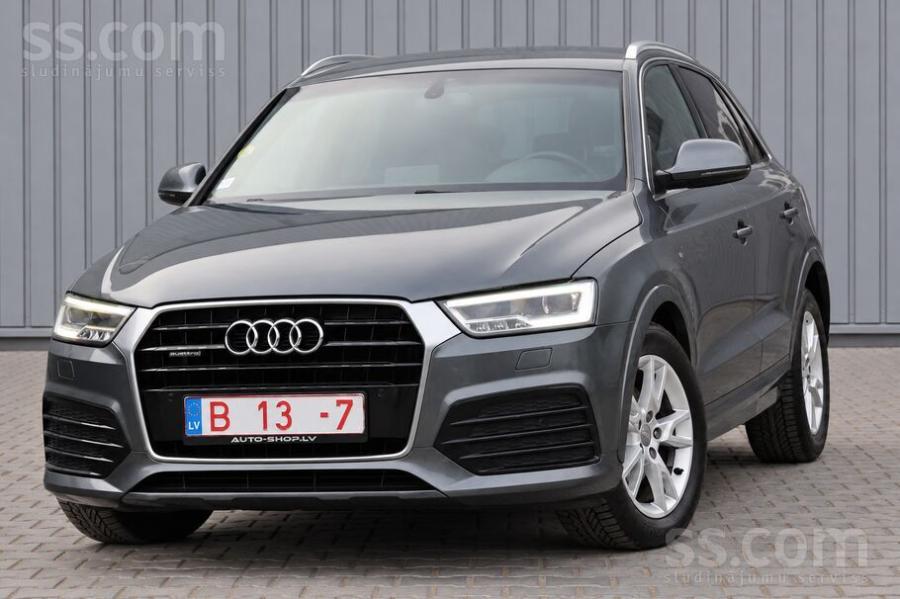 Grey Audi Q3 2015 in Tukums, with an engine capacity of 2.00 L and mileage of 246 thousand km for 13900 €, photo 3 on AUTOMOTO.COM.LV