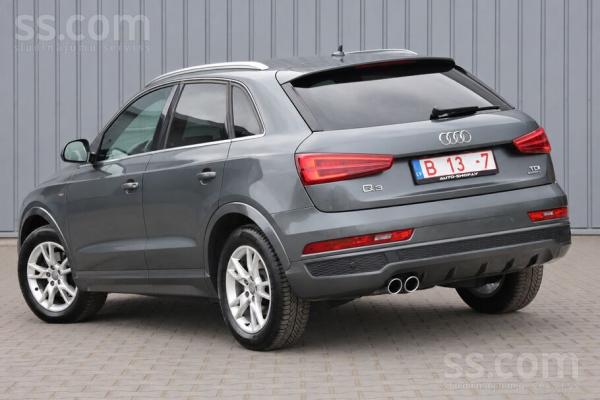 Grey Audi Q3 2015 in Tukums, with an engine capacity of 2.00 L and mileage of 246 thousand km for 13900 €, photo 4 on AUTOMOTO.COM.LV