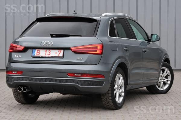 Grey Audi Q3 2015 in Tukums, with an engine capacity of 2.00 L and mileage of 246 thousand km for 13900 €, photo 5 on AUTOMOTO.COM.LV
