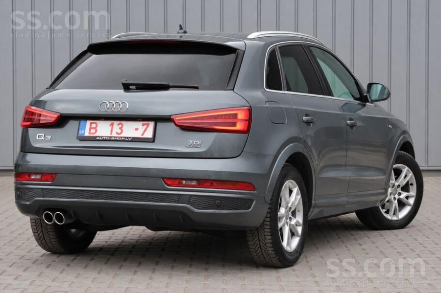 Grey Audi Q3 2015 in Tukums, with an engine capacity of 2.00 L and mileage of 246 thousand km for 13900 €, photo 5 on AUTOMOTO.COM.LV