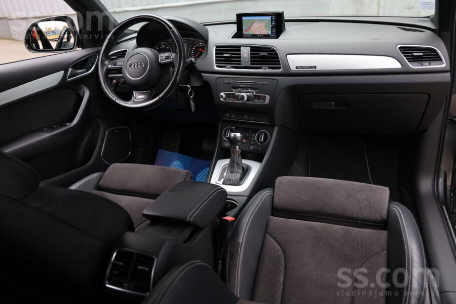 Grey Audi Q3 2015 in Tukums, with an engine capacity of 2.00 L and mileage of 246 thousand km for 13900 €, photo 7 on AUTOMOTO.COM.LV