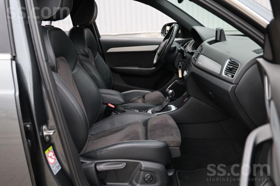 Grey Audi Q3 2015 in Tukums, with an engine capacity of 2.00 L and mileage of 246 thousand km for 13900 €, photo 11 on AUTOMOTO.COM.LV