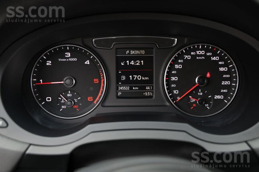 Grey Audi Q3 2015 in Tukums, with an engine capacity of 2.00 L and mileage of 246 thousand km for 13900 €, photo 25 on AUTOMOTO.COM.LV