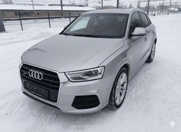 Pelēks Audi Q3 2016 Šauļi, ar dzinēja tilpumu 2.00 L un nobraukumu 217 tūkst. km par 9700 €, foto 1 vietnē AUTOMOTO.COM.LV
