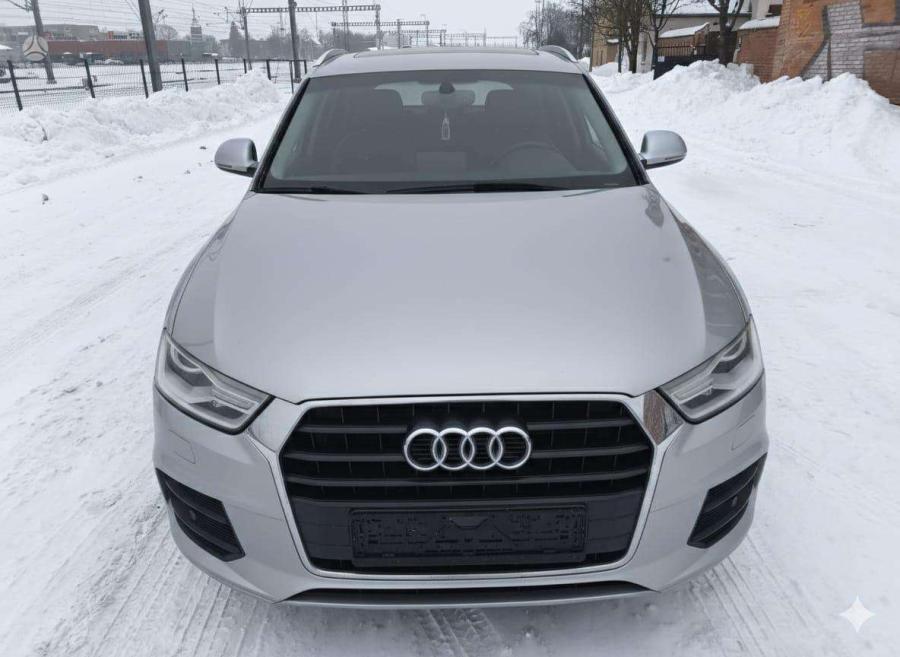 Grey Audi Q3 2016 in Siauliai, with an engine capacity of 2.00 L and mileage of 217 thousand km for 9700 €, photo 2 on AUTOMOTO.COM.LV