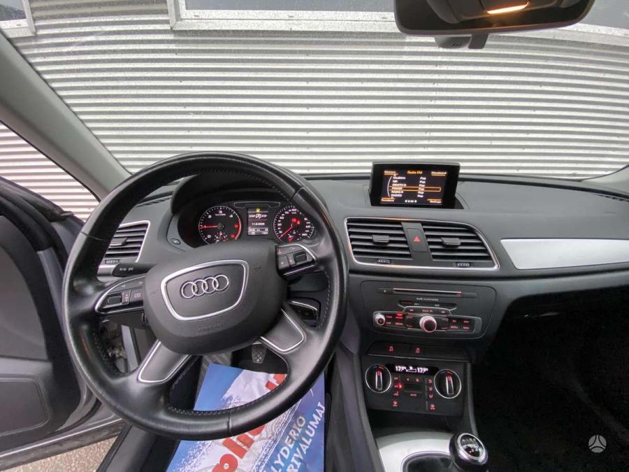 Grey Audi Q3 2016 in Siauliai, with an engine capacity of 1.97 L and mileage of 184 thousand km for 11300 €, photo 20 on AUTOMOTO.COM.LV