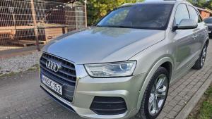 Pelēks Audi Q3 2016 Klaipėda, ar dzinēja tilpumu 1.98 L un nobraukumu 224 tūkst. km par 11900 €, foto  vietnē AUTOMOTO.COM.LV
