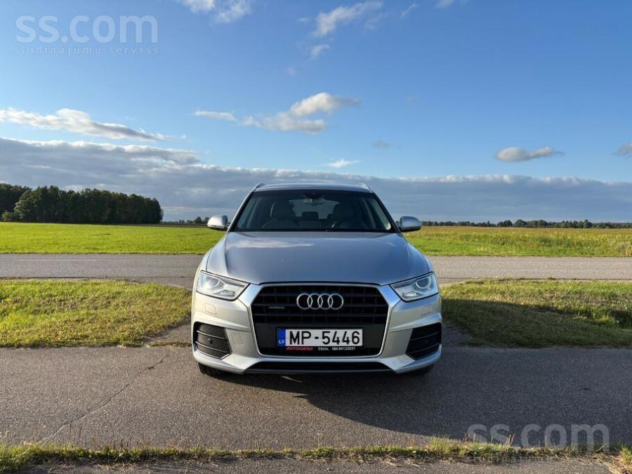 Grey Audi Q3 2016 in Cesis, with an engine capacity of 2.00 L and mileage of 232 thousand km for 14200 €, photo 3 on AUTOMOTO.COM.LV
