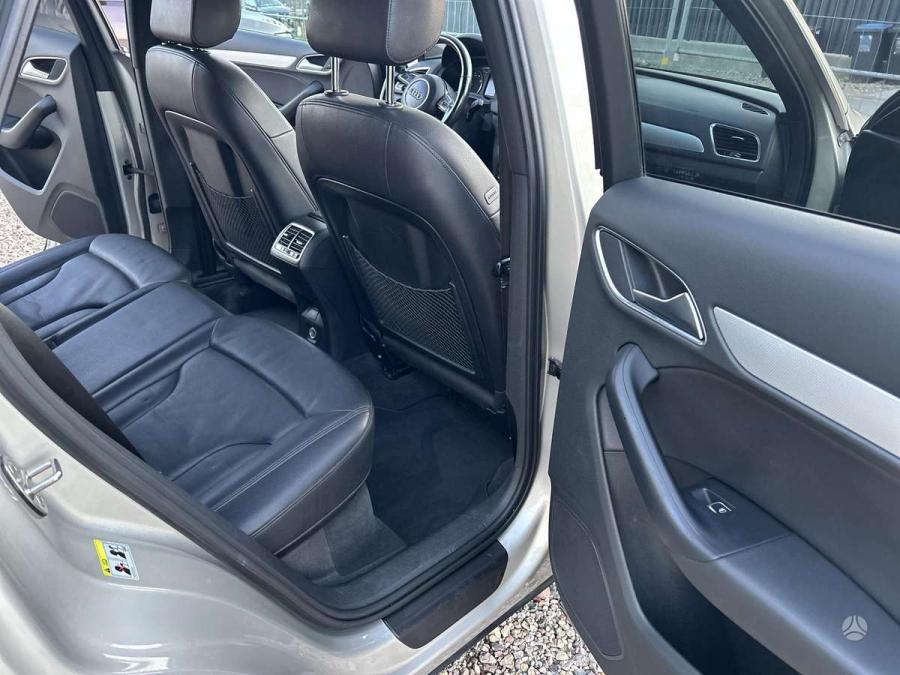 Grey Audi Q3 2016 in Vilnius, with an engine capacity of 1.98 L and mileage of 110 thousand km for 12700 €, photo 10 on AUTOMOTO.COM.LV