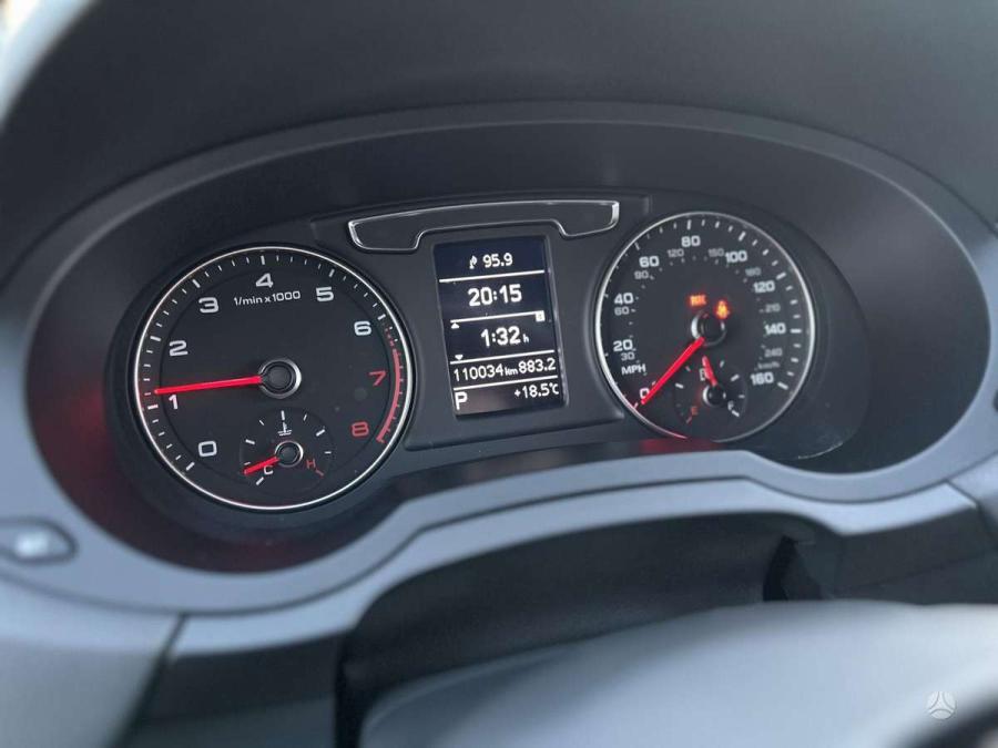 Grey Audi Q3 2016 in Vilnius, with an engine capacity of 1.98 L and mileage of 110 thousand km for 12700 €, photo 12 on AUTOMOTO.COM.LV