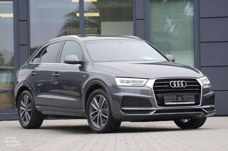 Grey Audi Q3 2017 in Kaunas, with an engine capacity of 1.40 L and mileage of 70 thousand km for 25480 €, photo 1 on AUTOMOTO.COM.LV