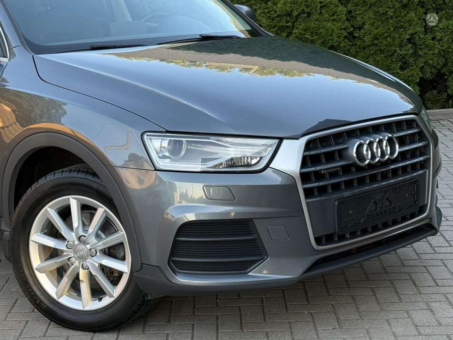 Grey Audi Q3 2017 in Jonava, with an engine capacity of 1.97 L and mileage of 209 thousand km for 13900 €, photo 14 on AUTOMOTO.COM.LV