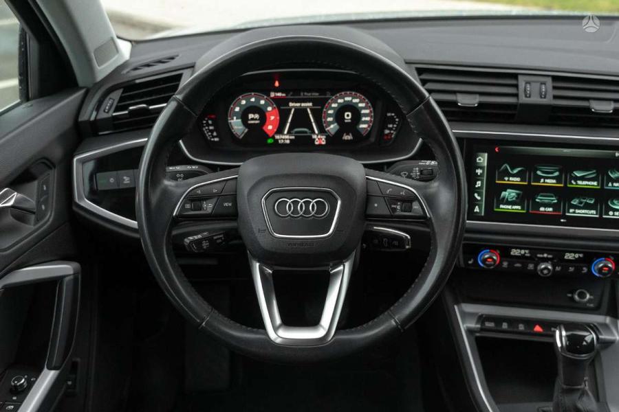 Grey Audi Q3 2019 in Vilnius, with an engine capacity of 1.50 L and mileage of 168 thousand km for 19500 €, photo 22 on AUTOMOTO.COM.LV