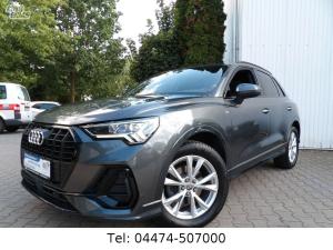 Pelēks Audi Q3 2020 Kauņa, ar dzinēja tilpumu 1.50 L un nobraukumu 91 tūkst. km par 29497 €, foto  vietnē AUTOMOTO.COM.LV